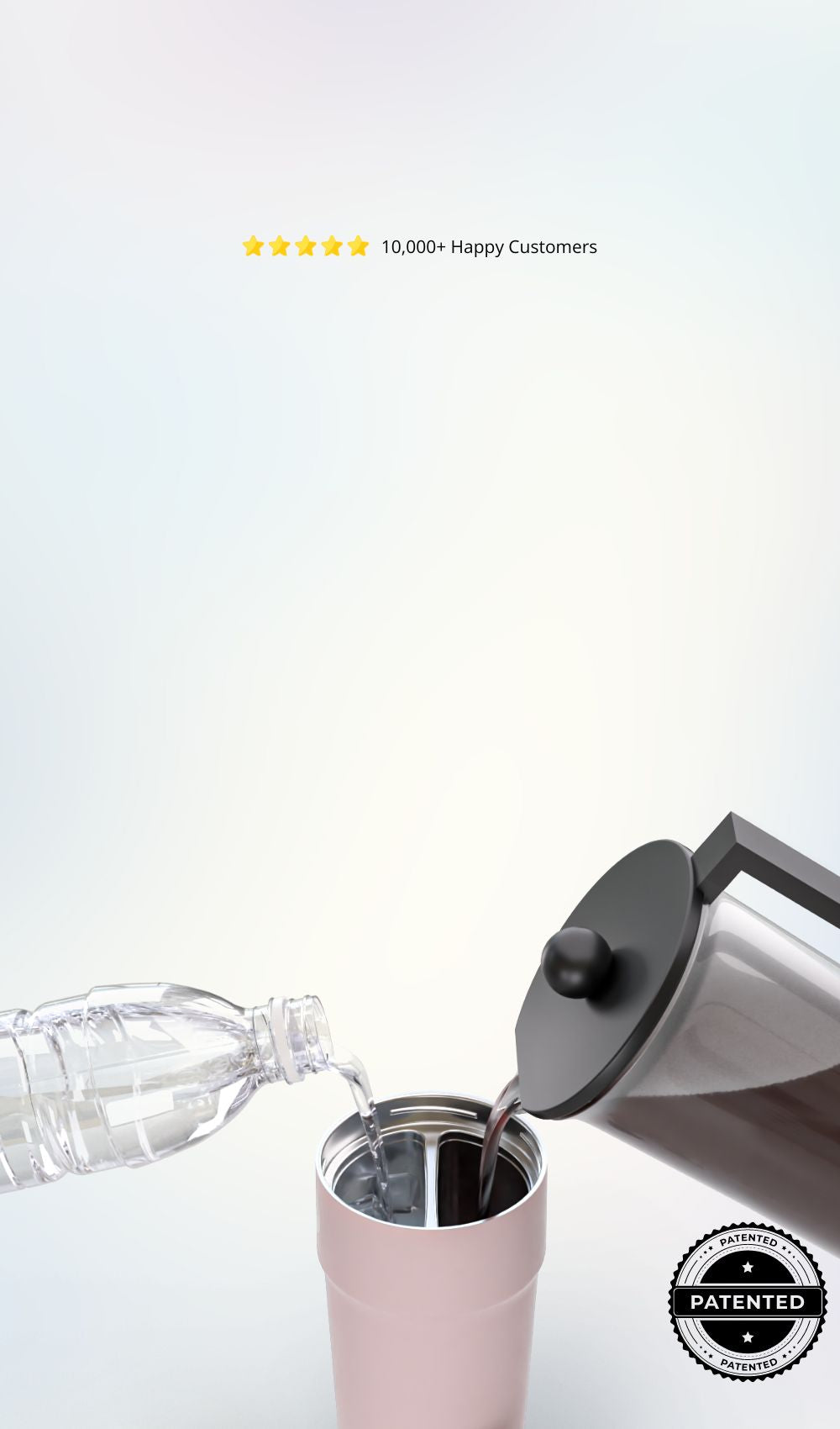 Dual-chamber 30oz Stainless Steel Tumbler / Insulated Water bottle