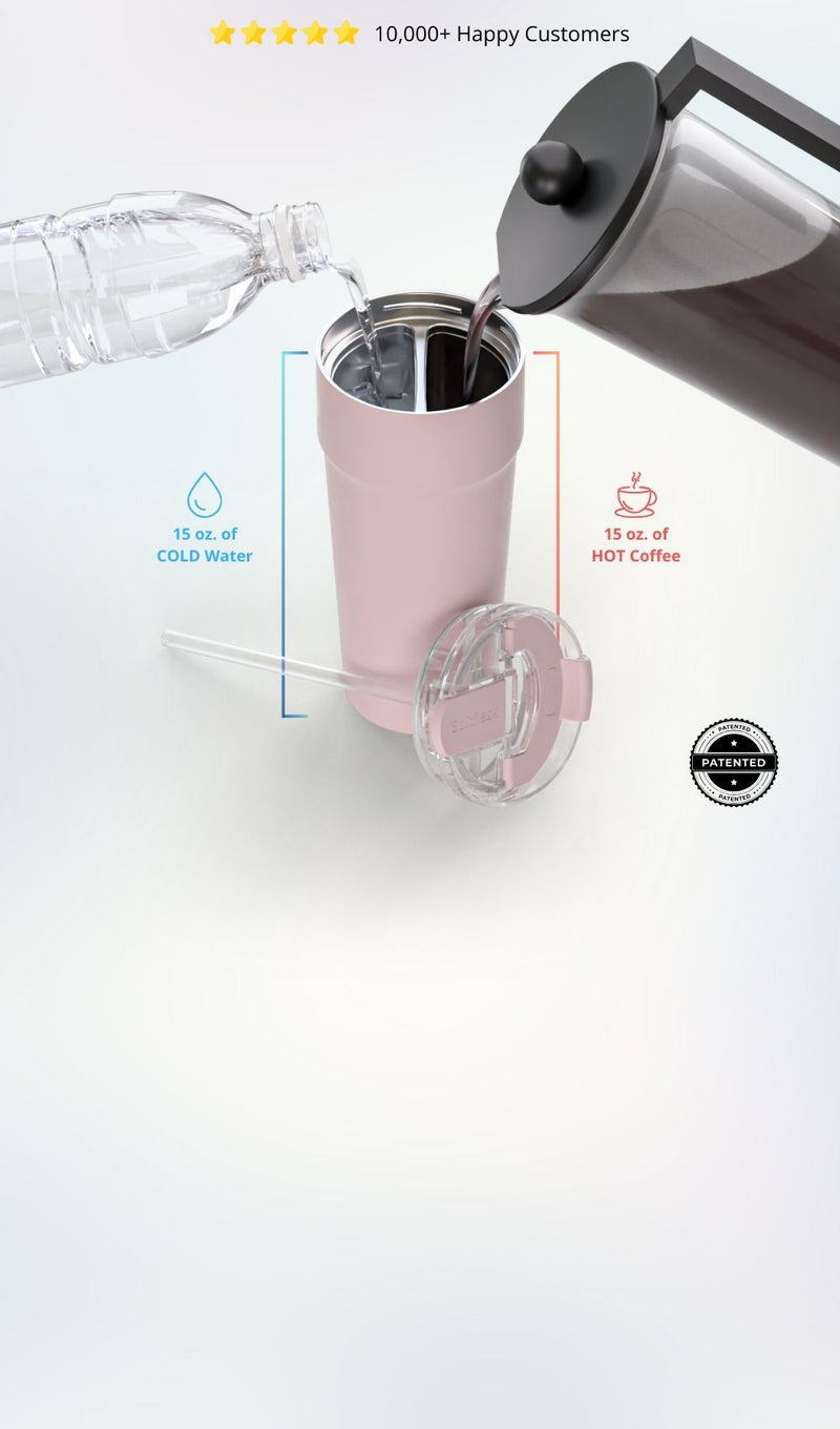 Dual-chamber 30oz Stainless Steel Tumbler / Insulated Water bottle