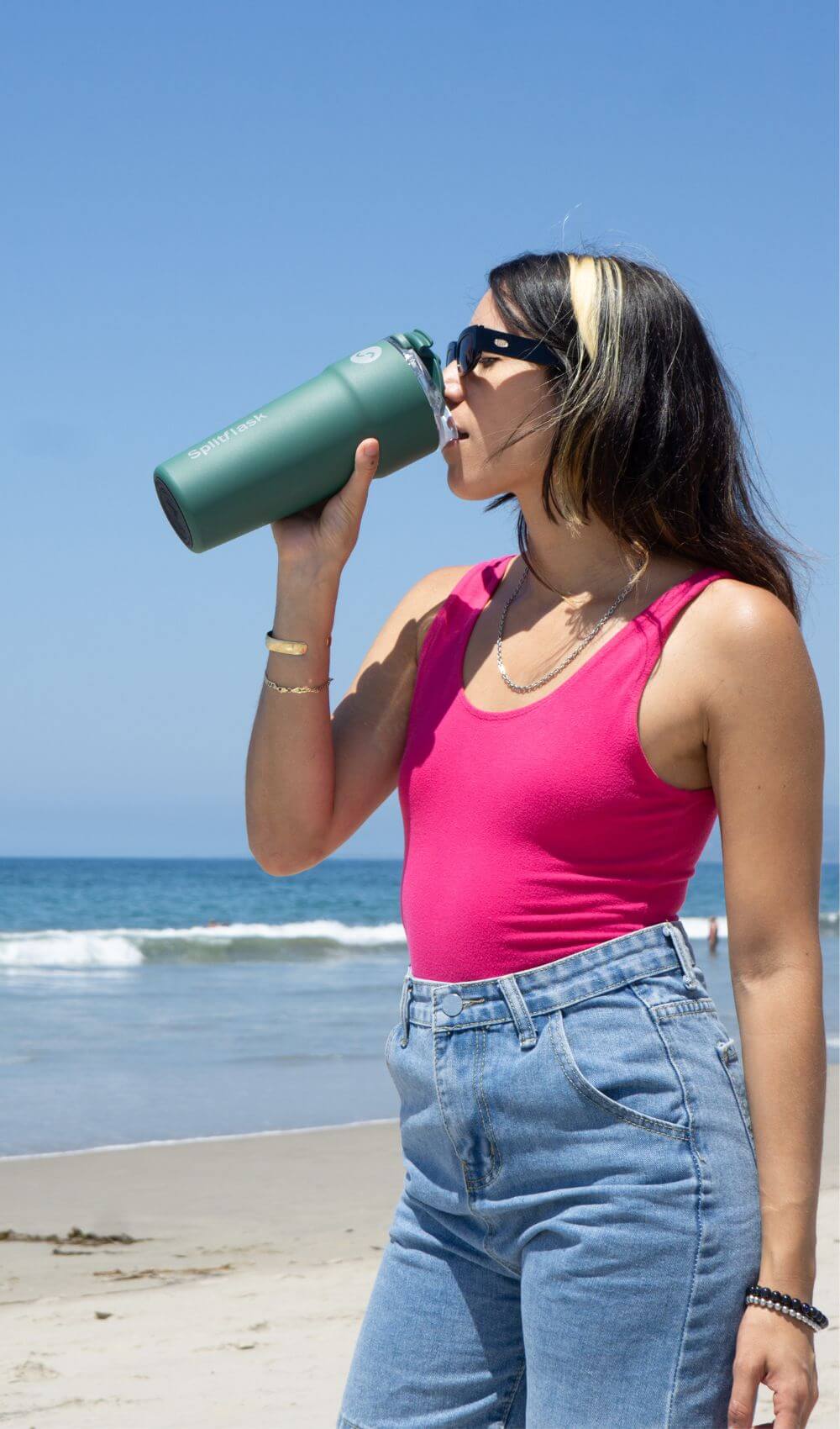 Dual-chamber 30oz Stainless Steel Tumbler / Insulated Water bottle