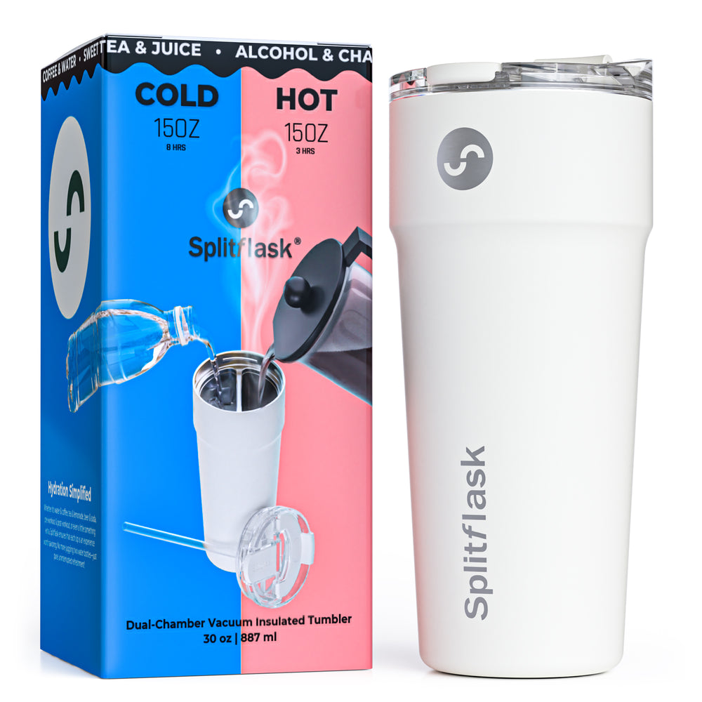 Dual-chamber 30oz Stainless Steel Tumbler / Insulated Water bottle