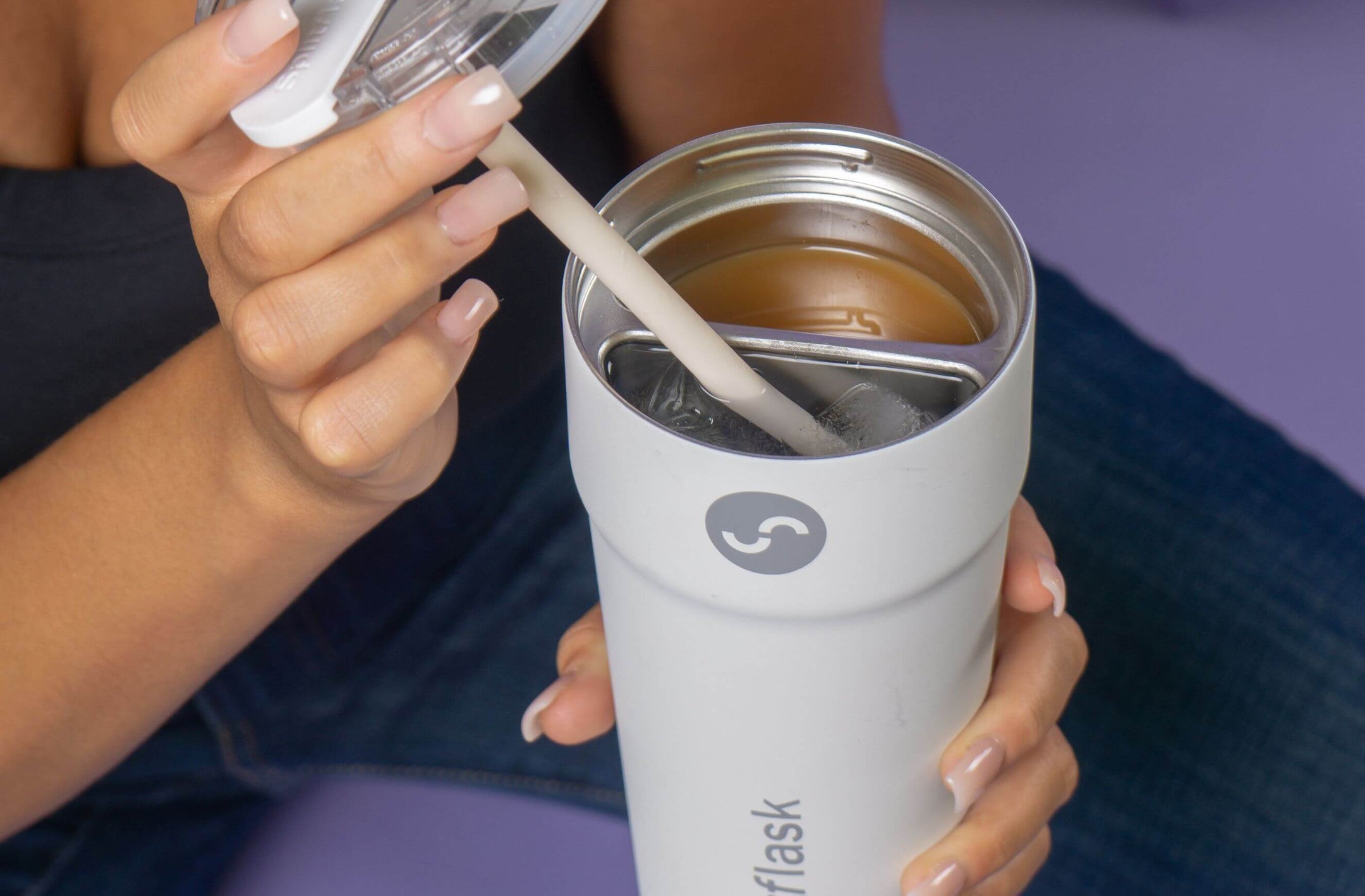 Dual-chamber 30oz Stainless Steel Tumbler / Insulated Water bottle