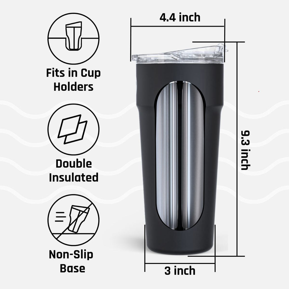 Splitflask® - Dual-chamber Vacuum Insulated Tumbler & Water Bottle Mug