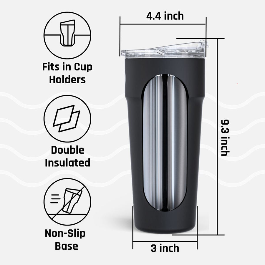Splitflask® - Dual-chamber Vacuum Insulated Tumbler & Water Bottle Mug