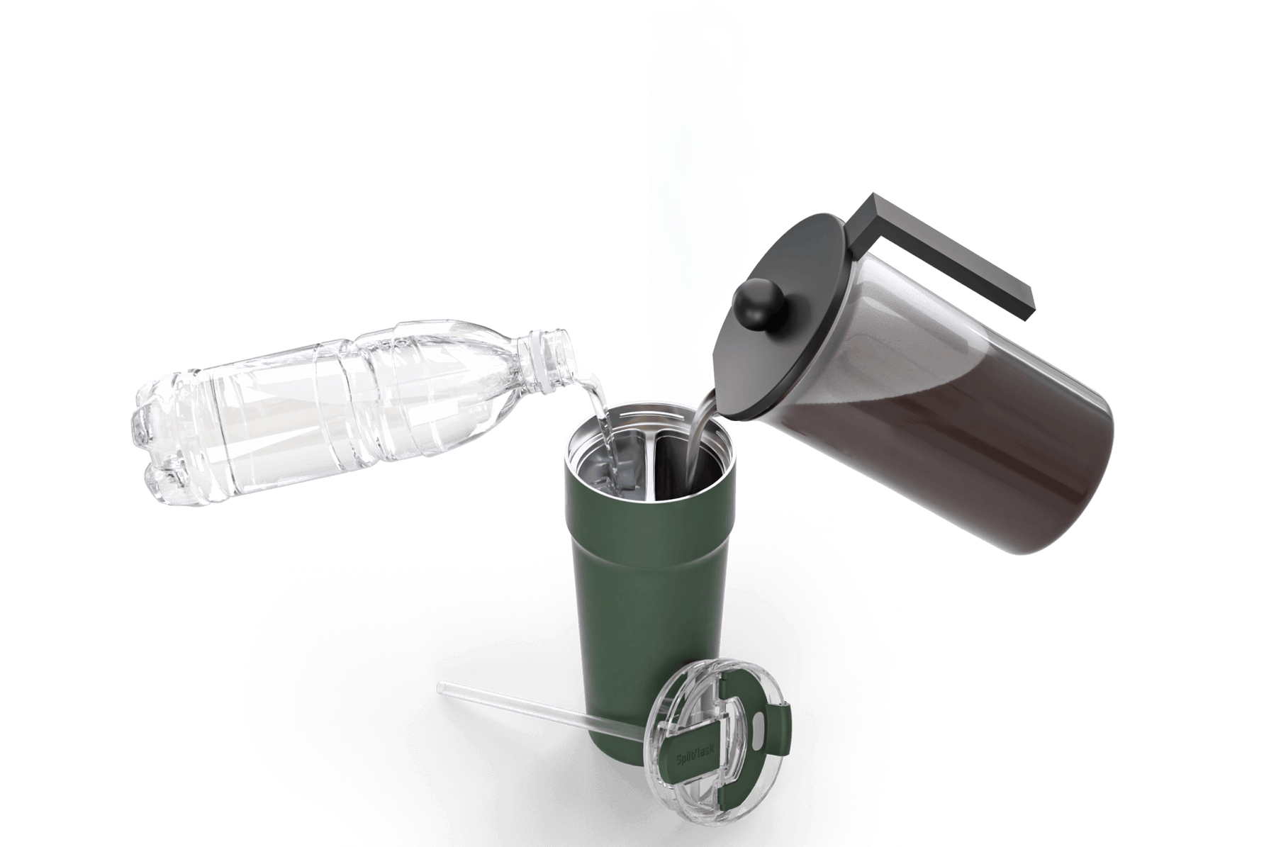 Dual-chamber 30oz Stainless Steel Tumbler / Insulated Water bottle