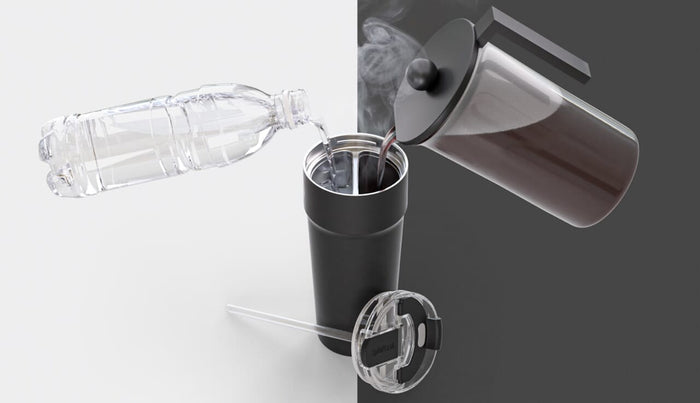 Splitflask® - Dual-chamber Vacuum Insulated Tumbler & Water Bottle Mug