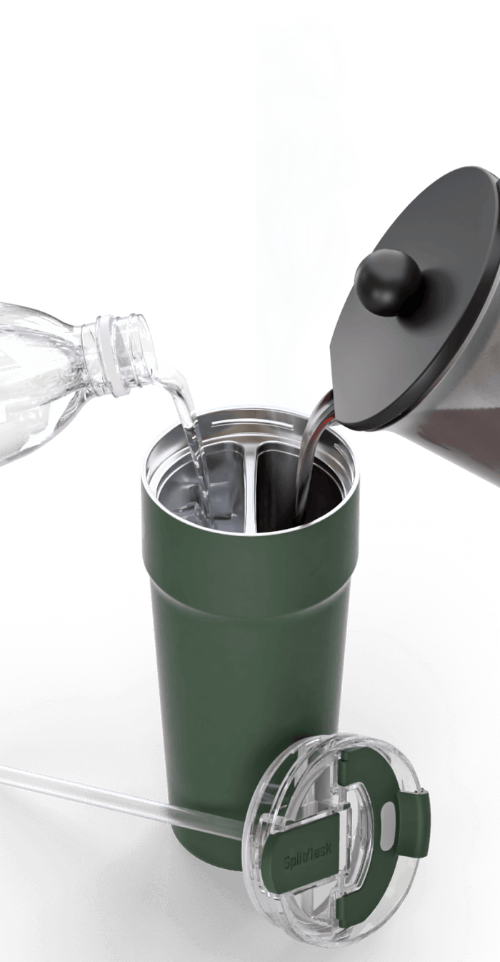 Dual-chamber 30oz Stainless Steel Tumbler / Insulated Water bottle